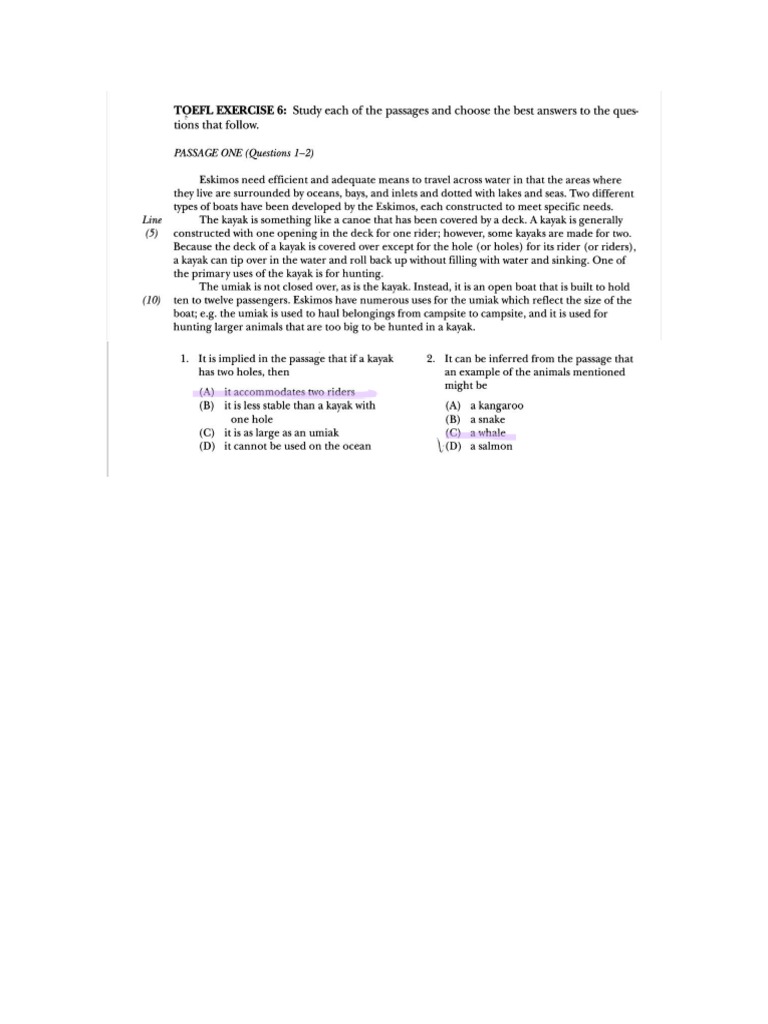 Reading Skill 6 Implied Questions-3 | PDF