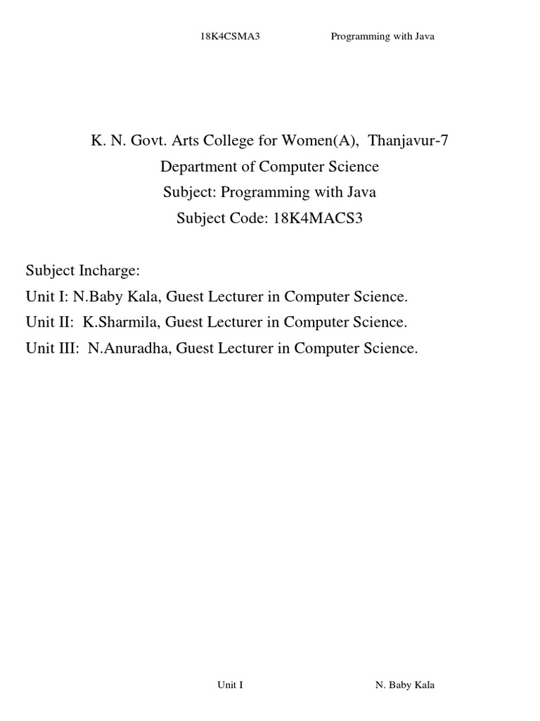 Java Notes Pdf Object Oriented Programming Java Programming