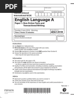 Aqa GCSE Lang P1Q5 Student Friendly Mark Scheme | PDF | English ...