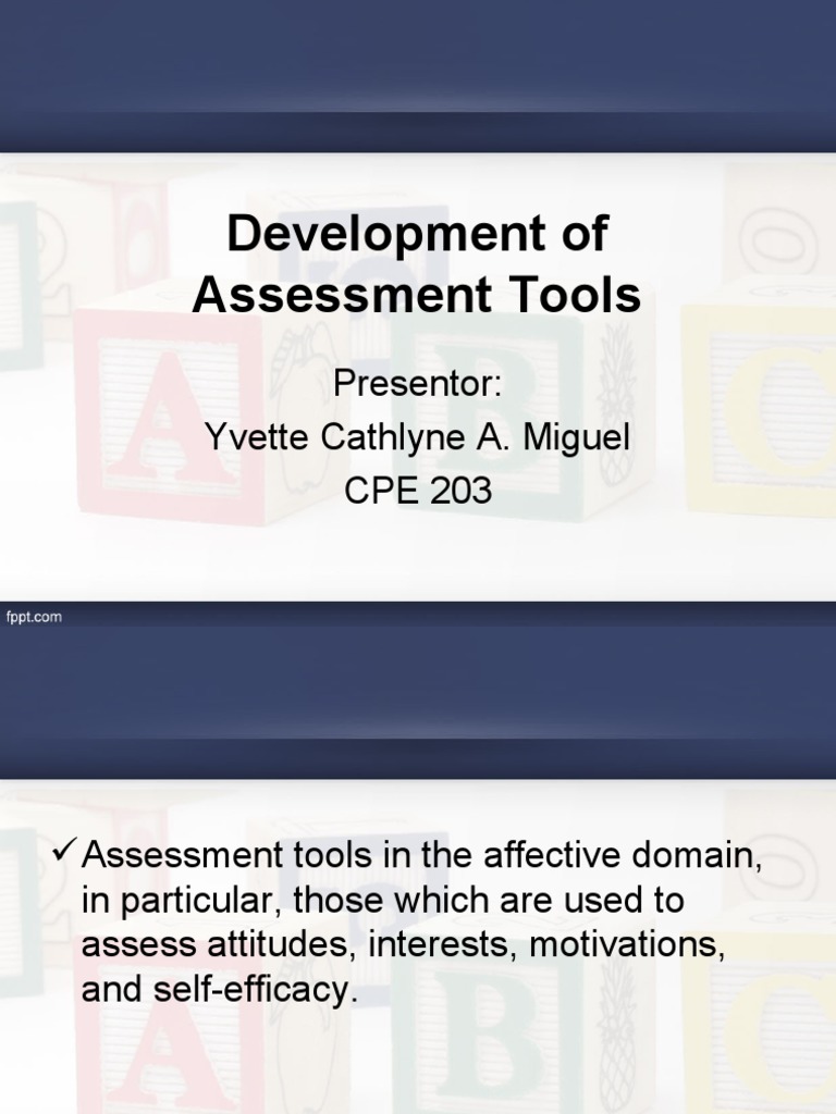 Development of Assessment Tools | PDF