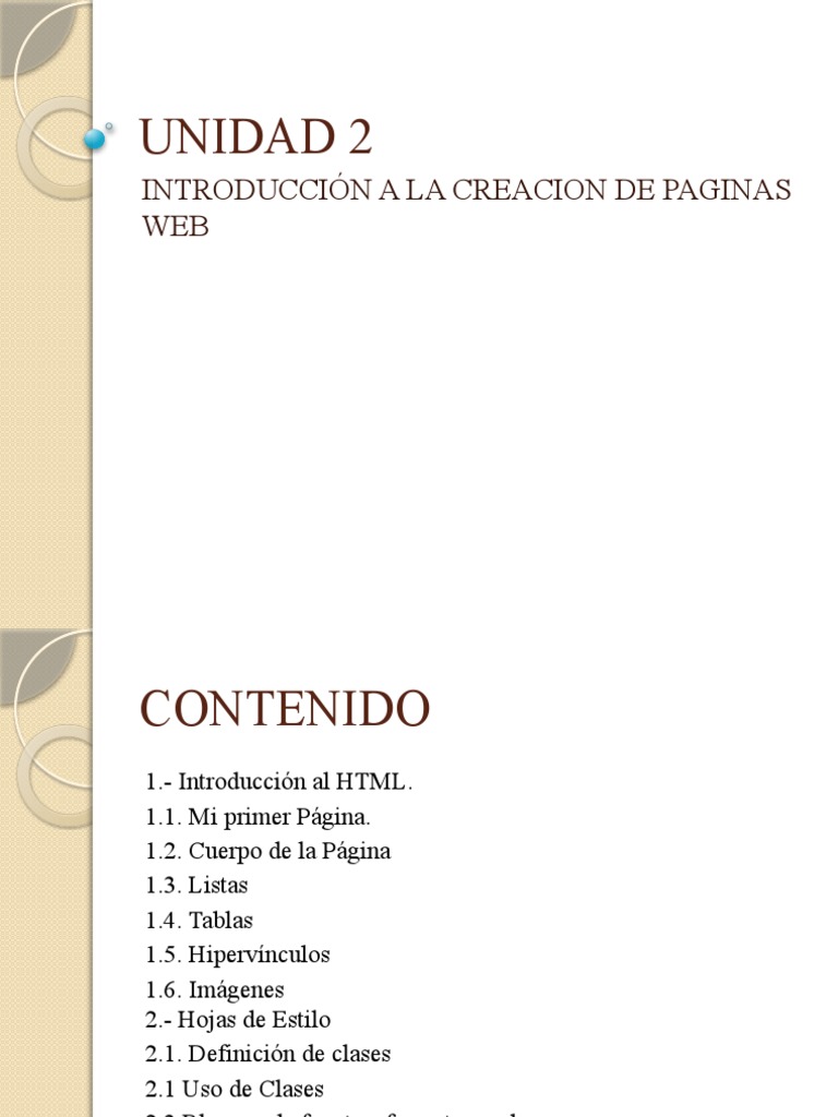 Computacion - Unidad 2 | PDF | HTML | Página web