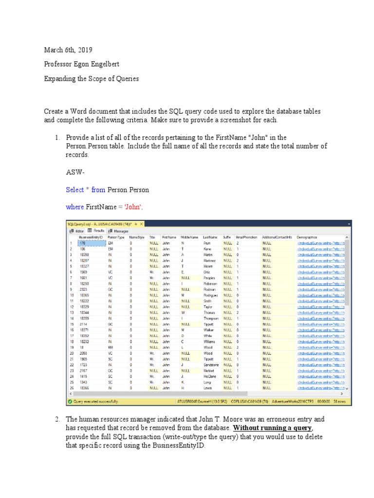 SQL Queries for Employee Database Management | PDF | Career & Growth | Teaching Methods & Materials