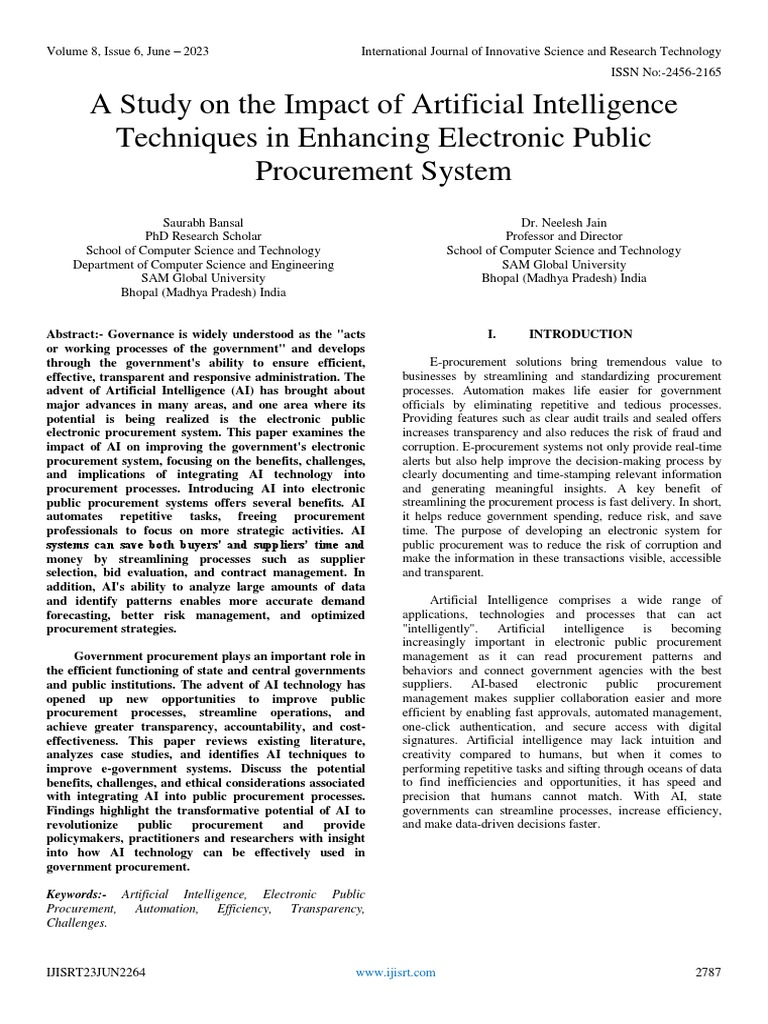A Study On The Impact of Artificial Intelligence Techniques in Enhancing Electronic Public ...