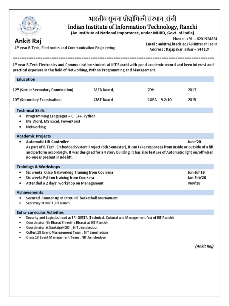 Ankit Resume | PDF