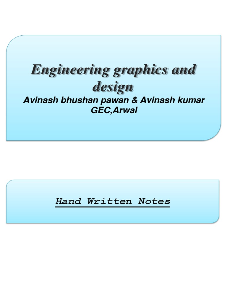 Engineering Drawing Notes | PDF