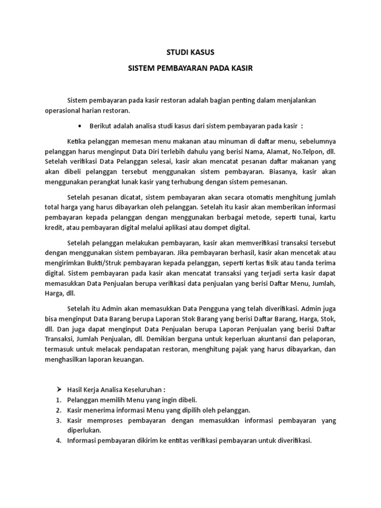 Studi Kasus Analisis | PDF