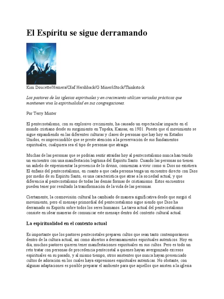 El Espíritu Se Sigue Derramando, Terry Minter | PDF | Estilo de vida