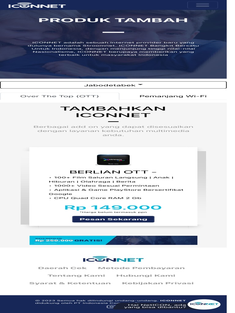 Iconnet - Id - Layanan Internet Broadband Dan TV Da | PDF