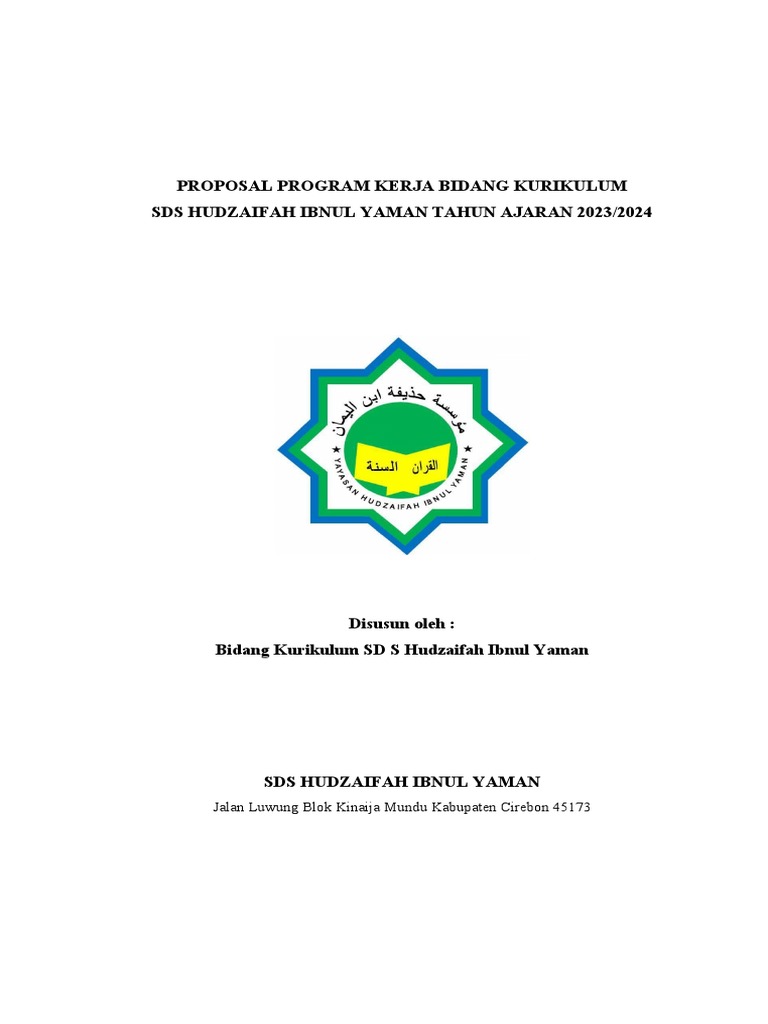 Proposal Program Kerja Bidang Kurikulum | PDF