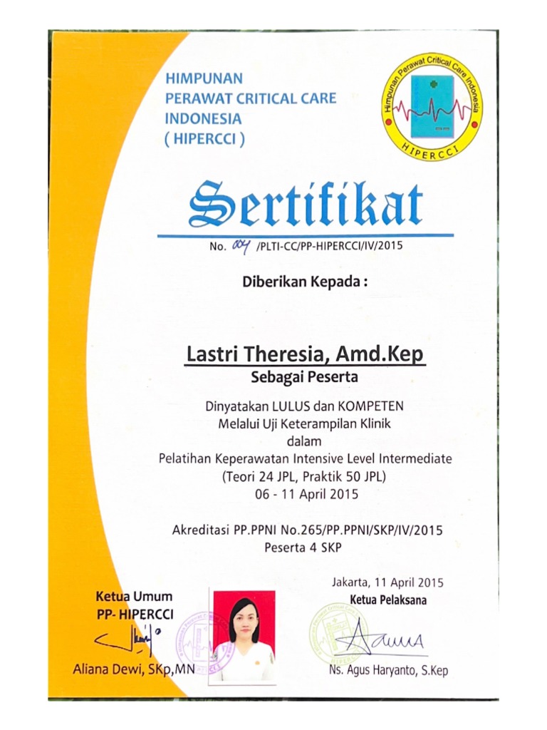 Sertifikat Hipercci Intermediate Pdf