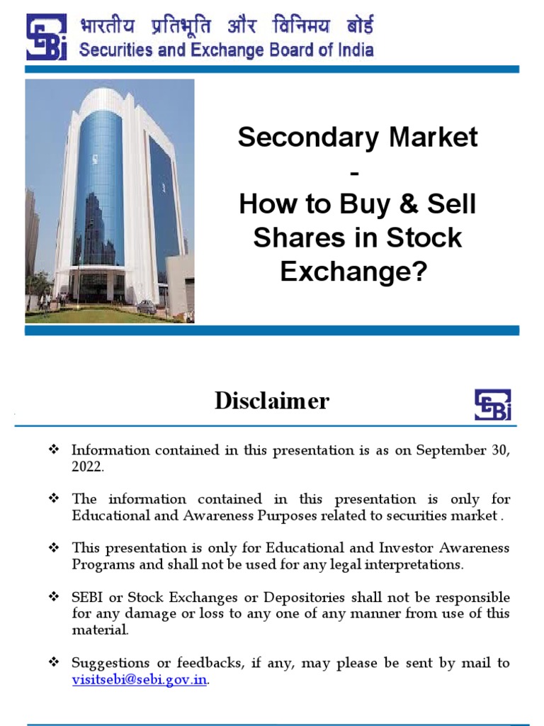 PPT-6 How To Buy and Sell Shares in Stock Exchange | PDF | Margin (Finance) | Securities (Finance)