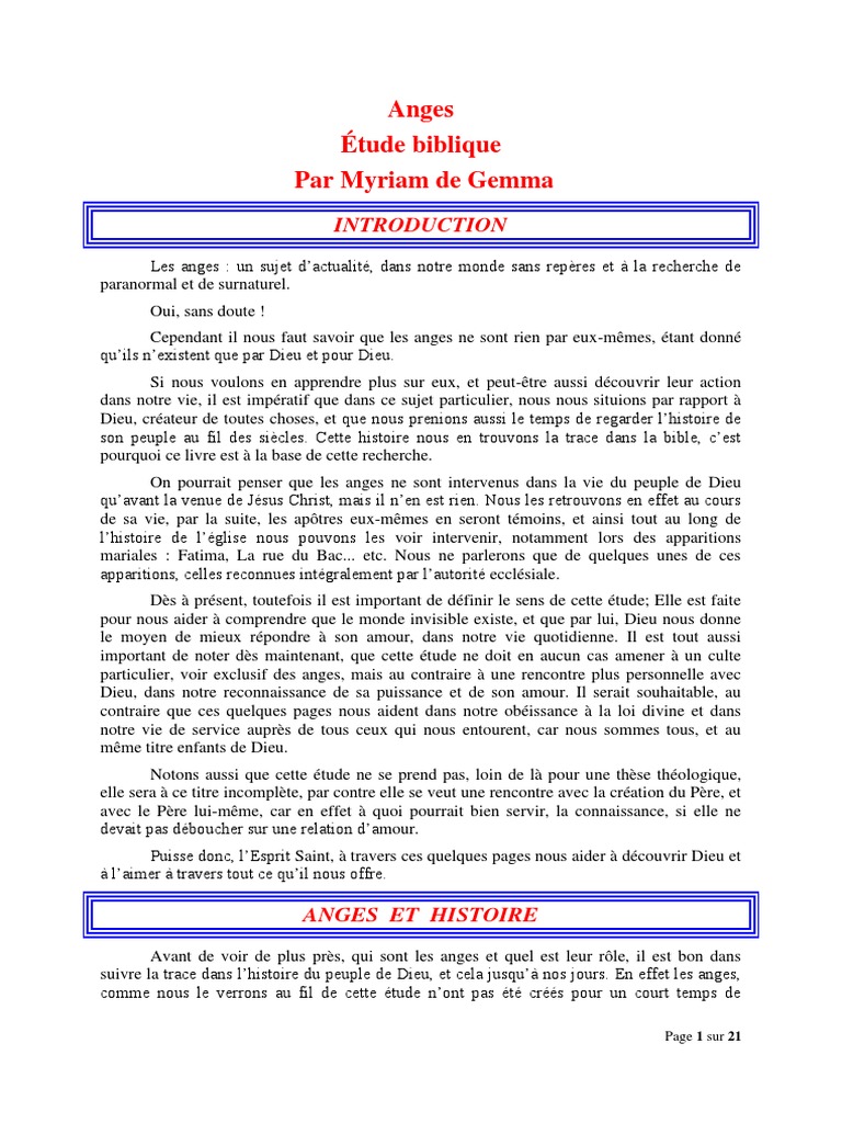 Étude des 72 anges bibliques | PDF | Abraham | Résurrection de Jésus