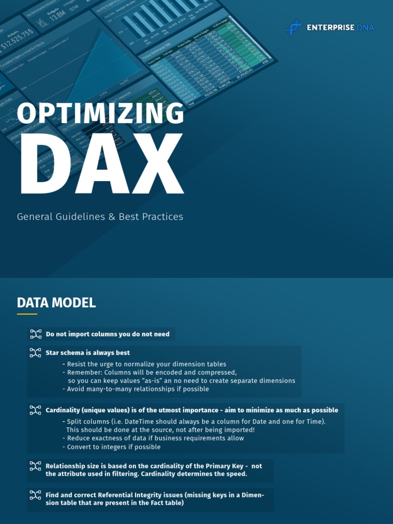 Optimizing DAX Resource | PDF | Standard Deviation | Computing Optimizing DAX Resource | PDF | Standard Deviation | Computing