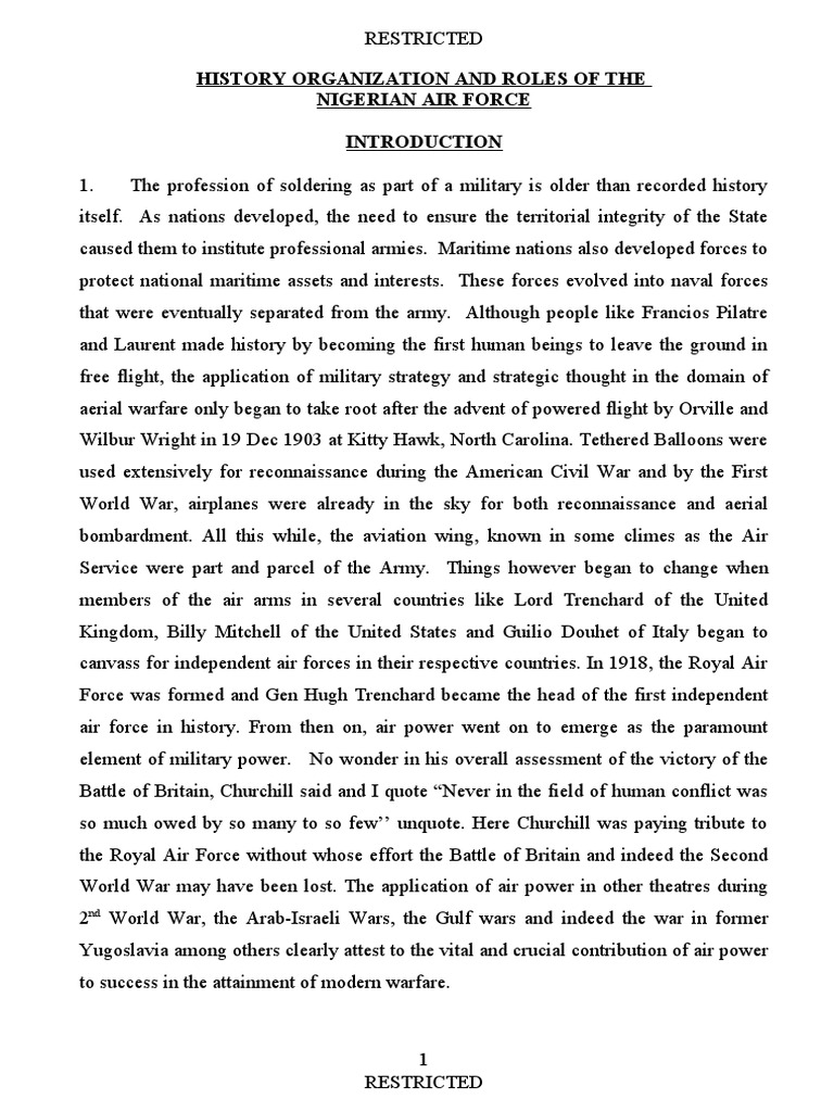 1. HISTORY ORGANISATION AND ROLES OF THE NAF | PDF | Interceptor ...