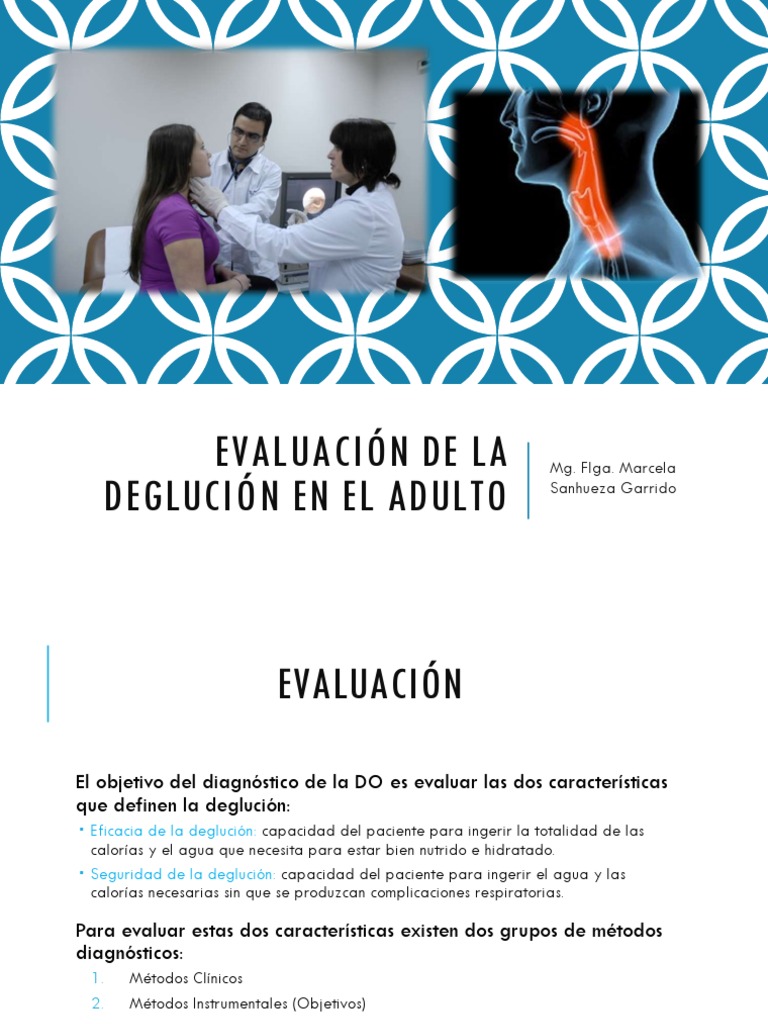 Evaluación de la Deglución en adultos- Ev. y trastornos HYD 2021_compressed | PDF | Medicina ...