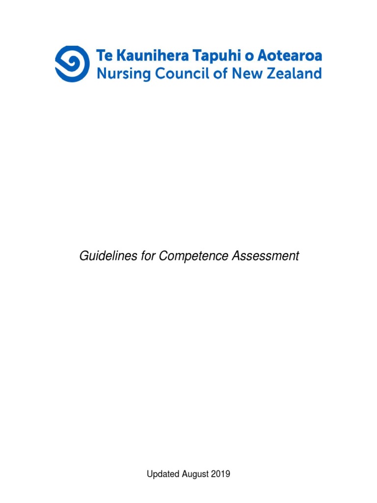Guidelines For Competence Assessment Updated August 2019 | PDF ...