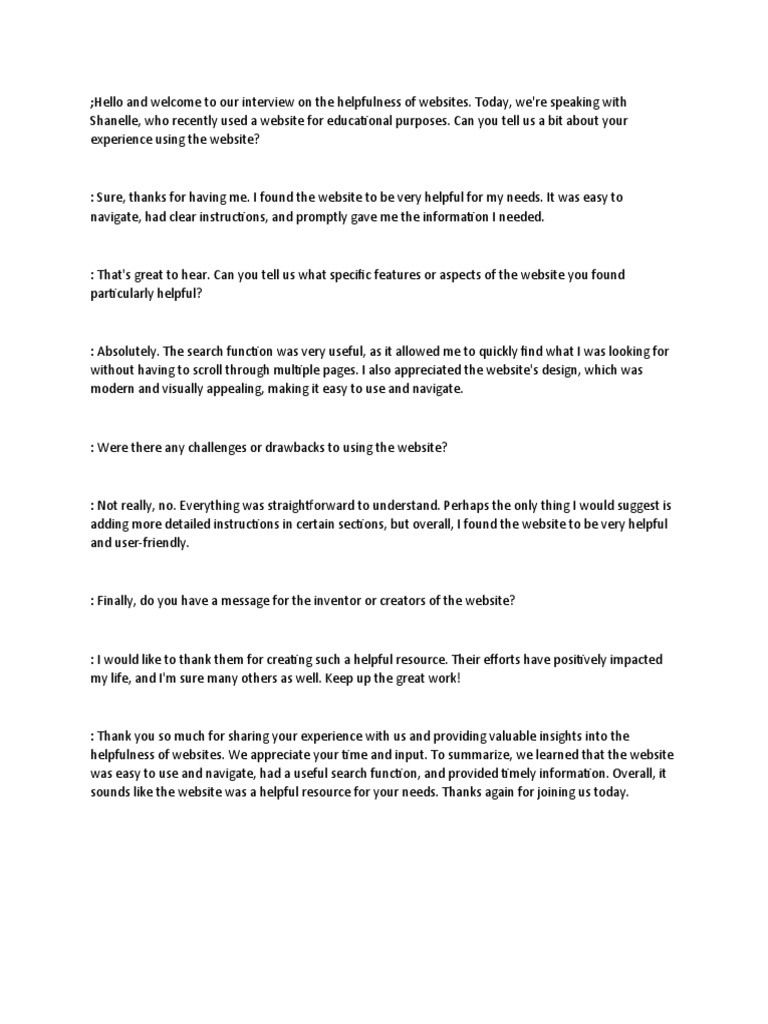 English Interview Script | PDF