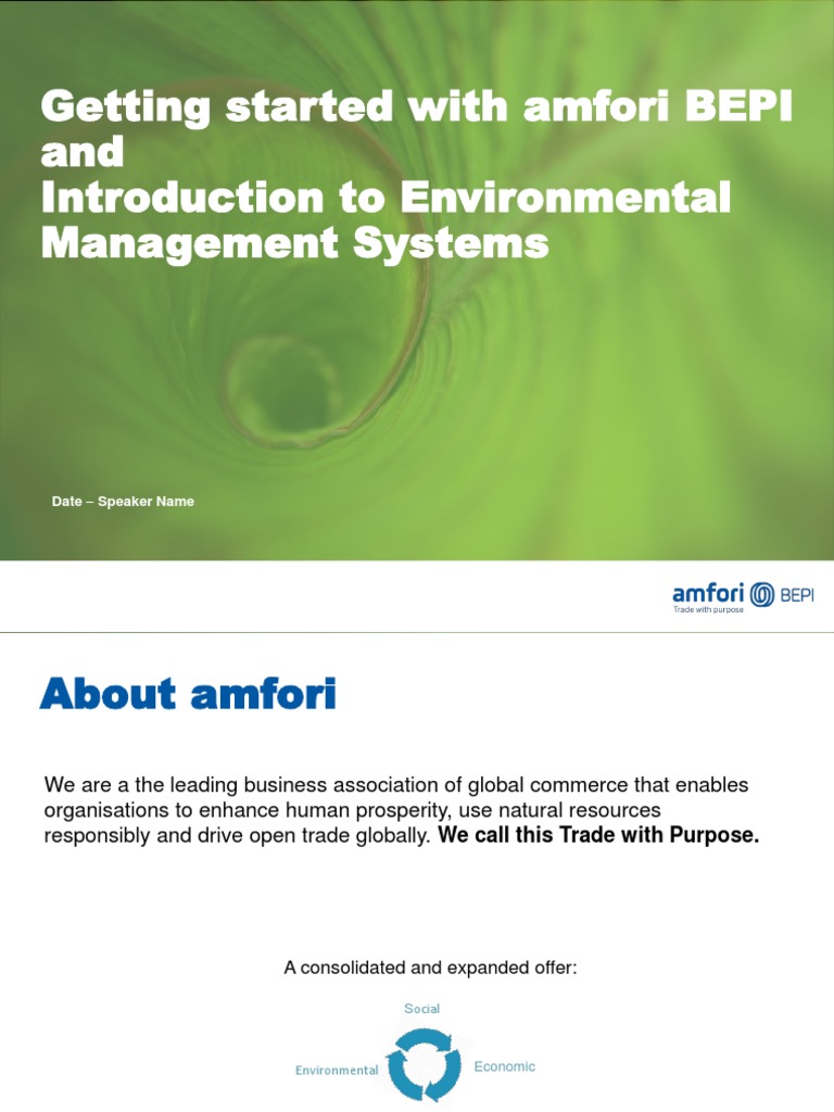 Amfori Bepi Getting Started and EMS Producers | PDF