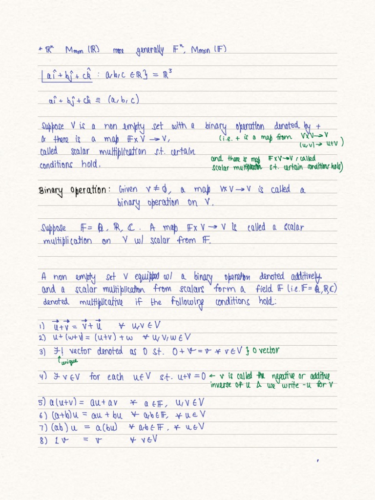 Vector Spaces Pdf