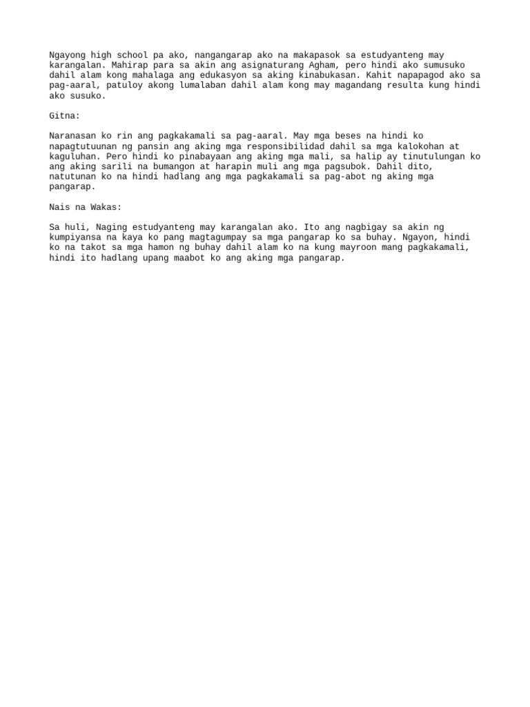 Kwento Sa Buhay | PDF