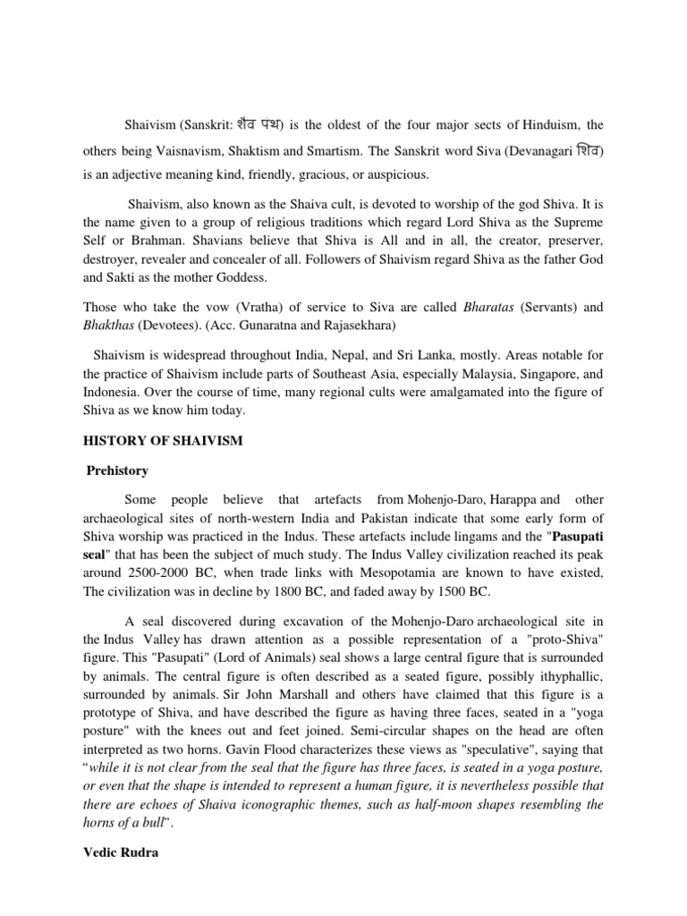 Overview of Pashupata Shaivism | PDF | Shiva | Puranas
