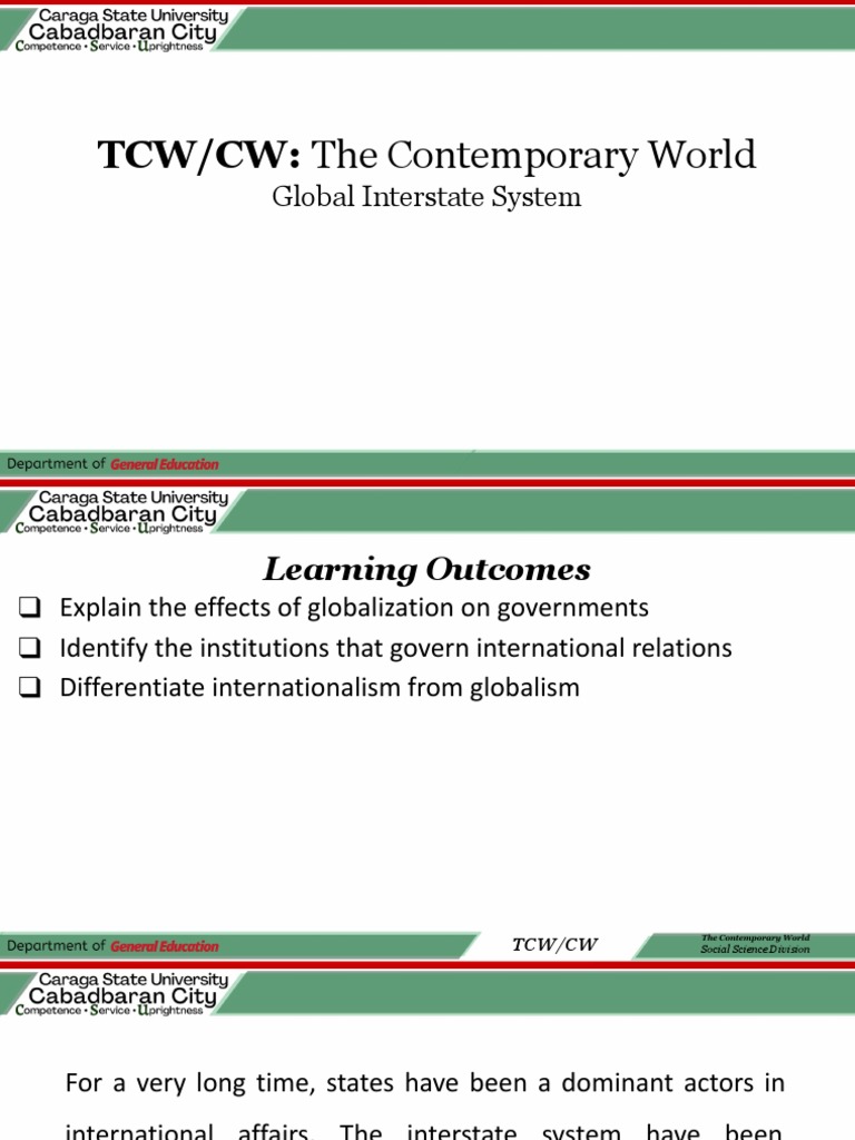 Global Interstate System | PDF | Global Politics | International Relations