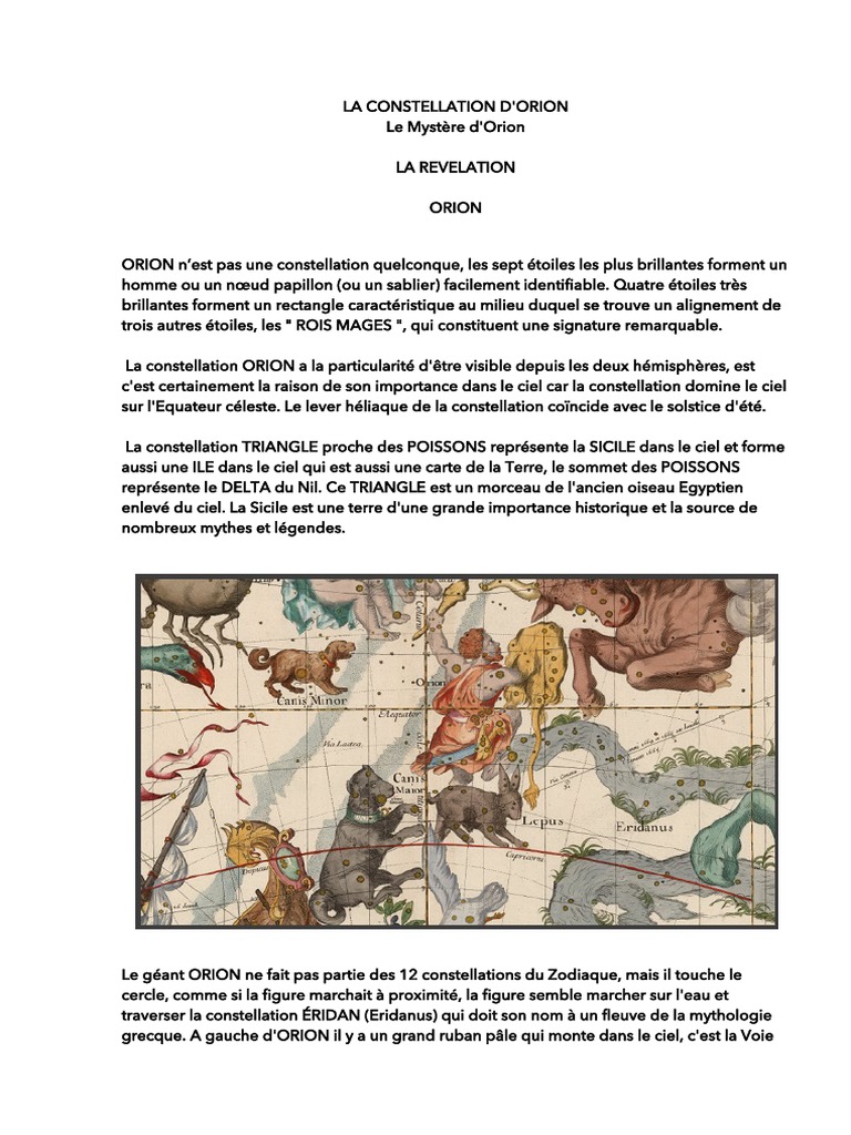 Mystères et Symboles de la Constellation Orion | PDF | Osiris