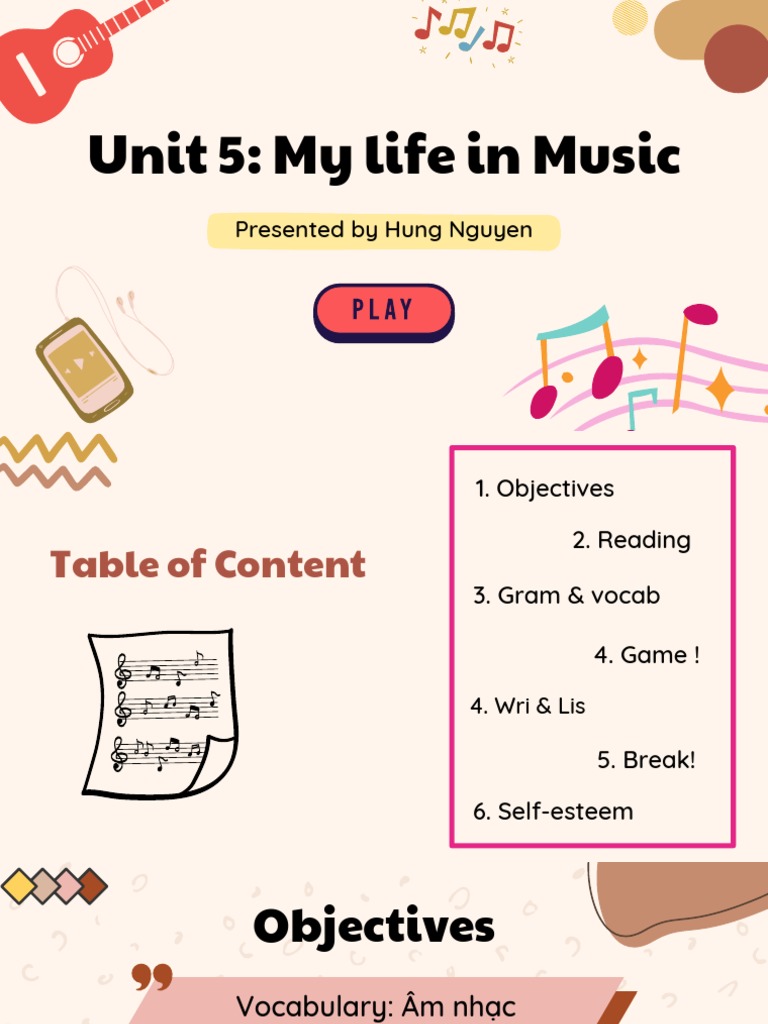 Unit 5 My Life in Music | PDF