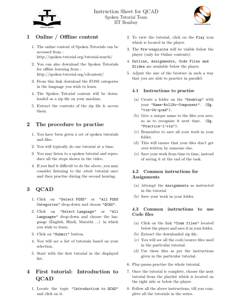 QCAD Tutorial Guide for Learners | PDF | Computer File | Software Engineering