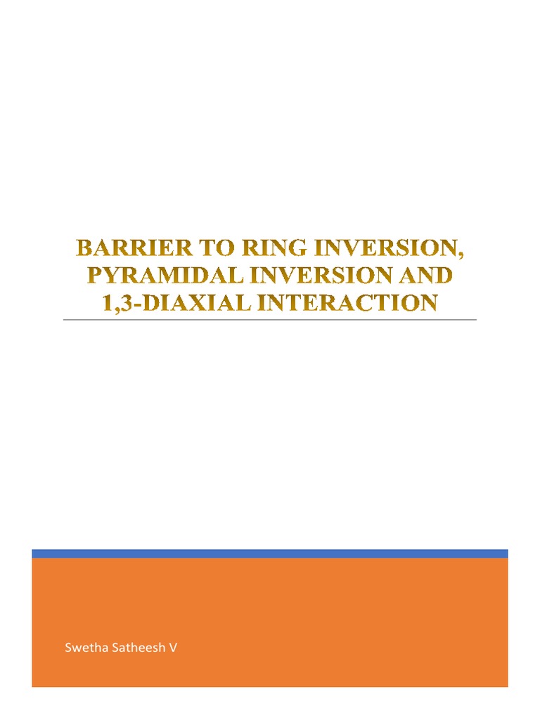 Pyramidal Inversion in Heterocycles | PDF | Conformational Isomerism ...