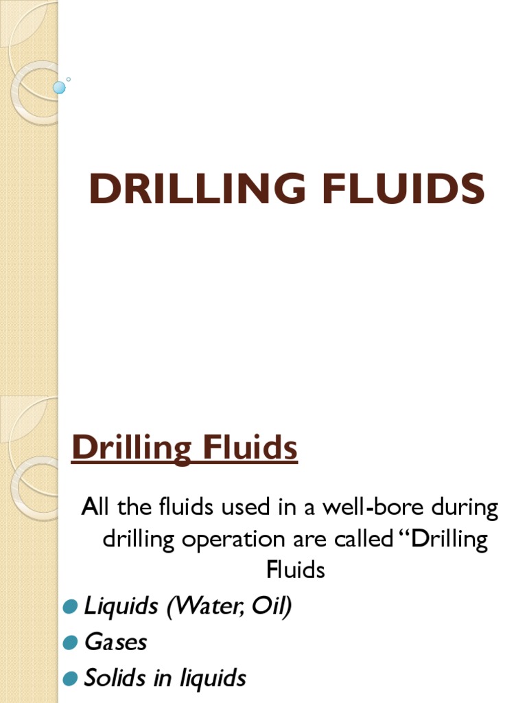 Drilling Fluids | PDF | Oil Well | Applied And Interdisciplinary Physics