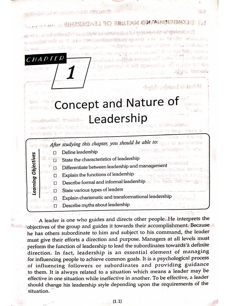 Leadership Unit 1 | PDF