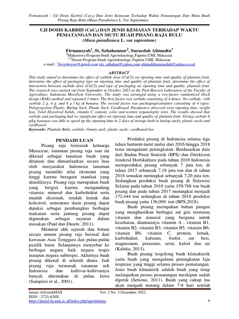 Pisang Karbit | PDF | Sains & Matematika