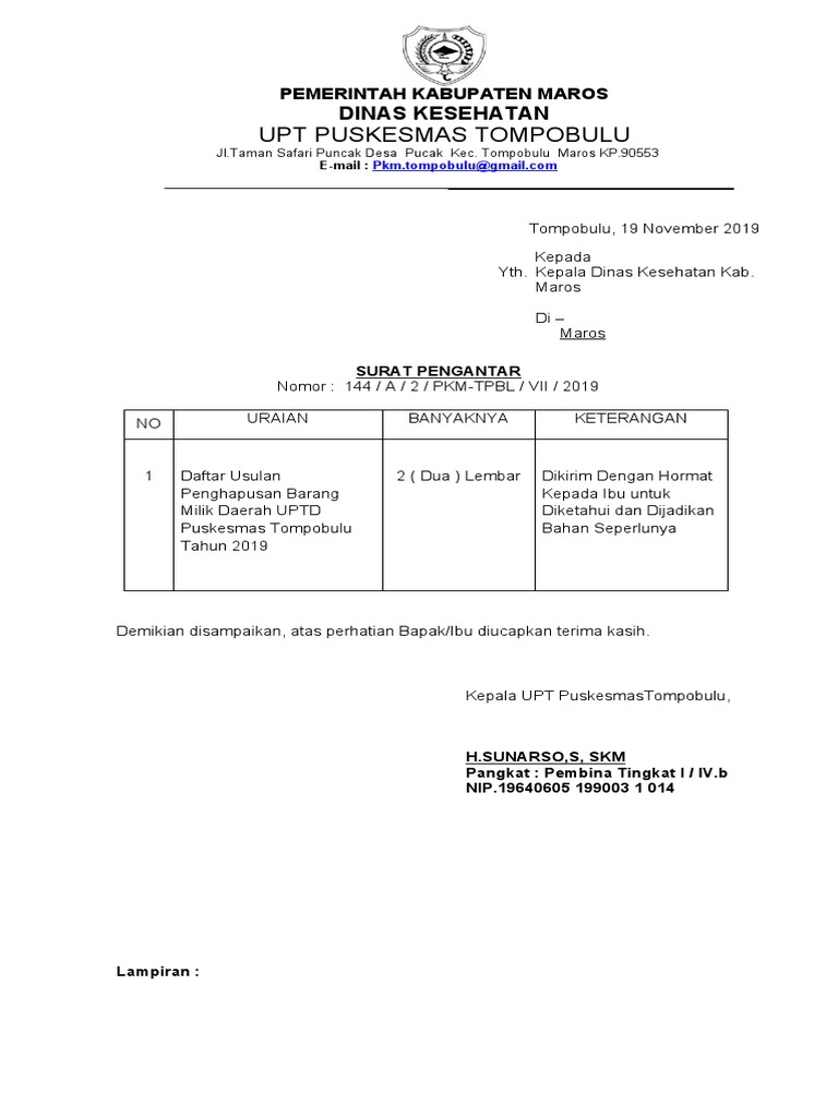 Surat Pengantar | PDF