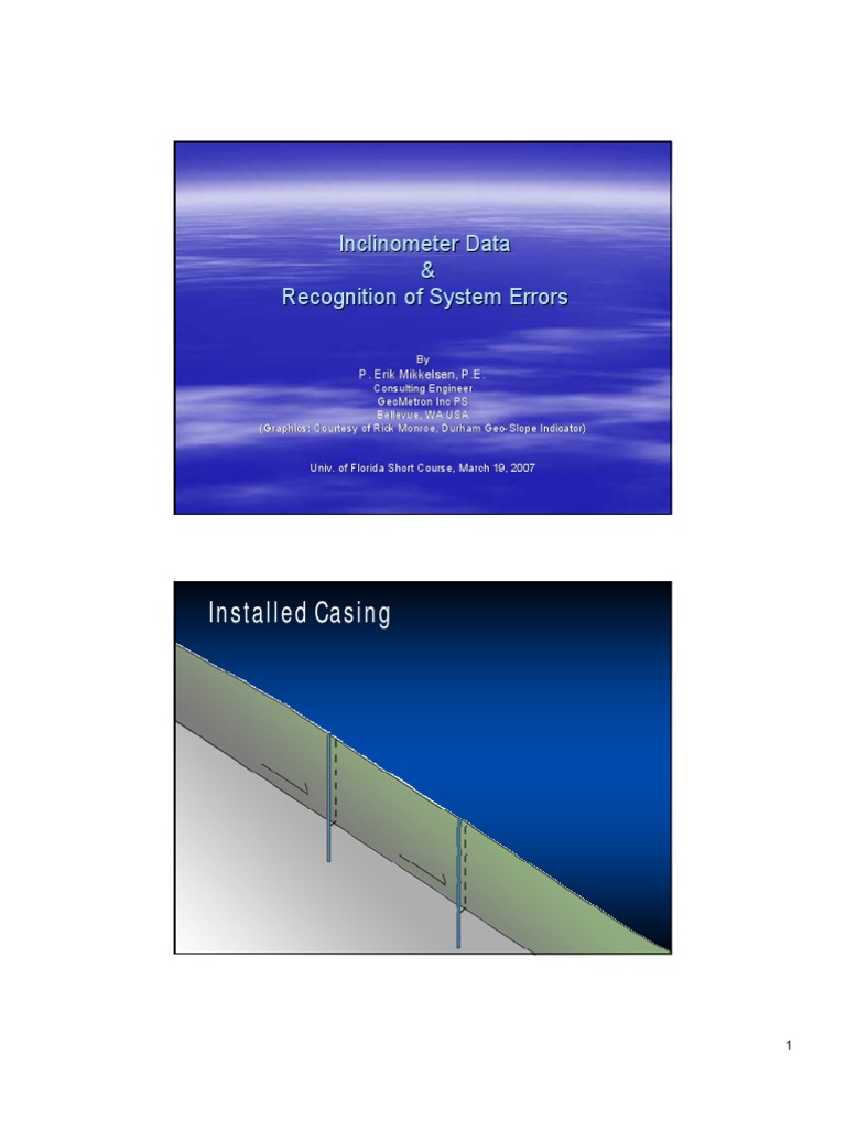 Inclinometer Mikkelsen Inclinometer Errors | PDF | Accuracy And ...