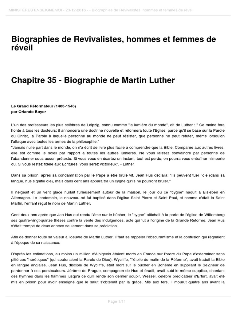Biographie de Martin Luther | PDF | Martin Luther | Dieu