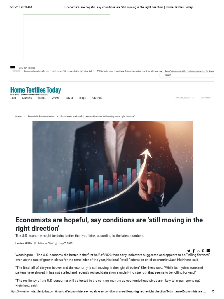 Economists Are Hopeful, Say Conditions Are Still Moving in The Right ...