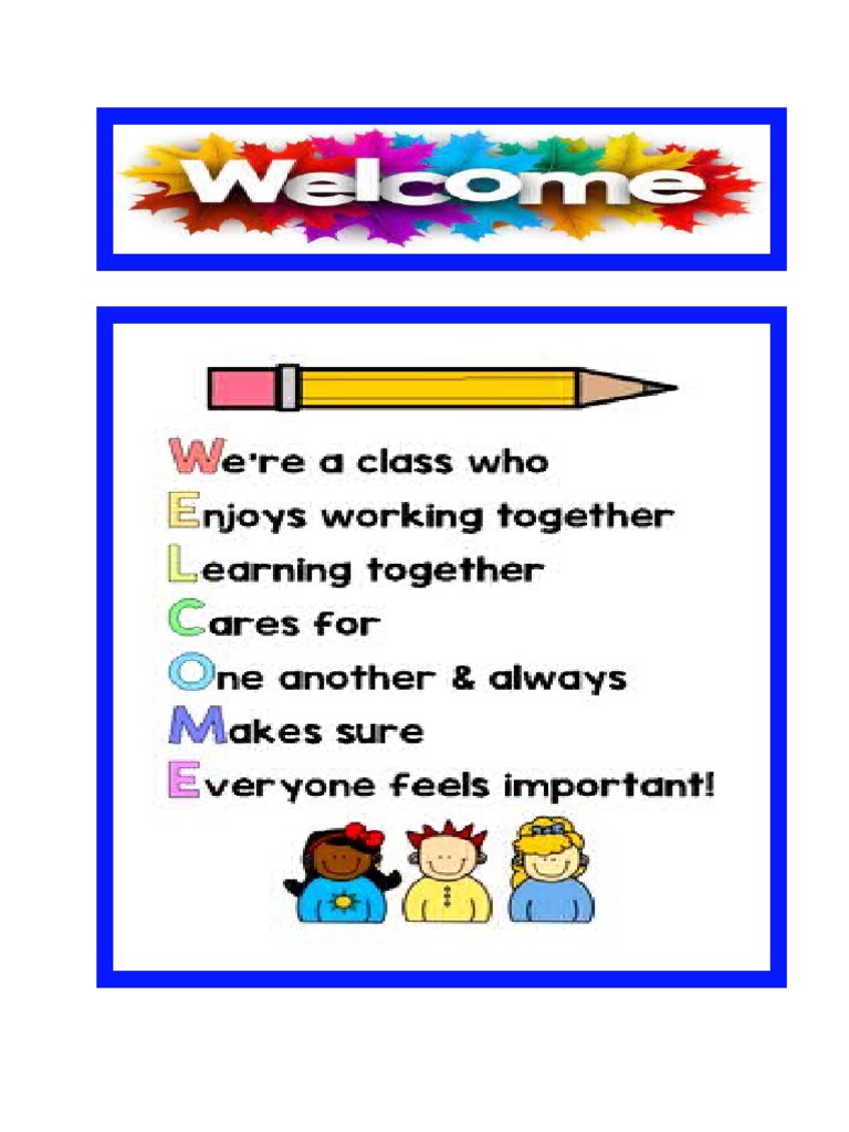 Welcome Acrostic | PDF
