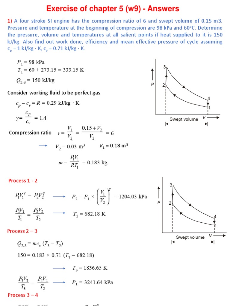 Exercises of Ch5 (w9) - Answer | PDF | Energy Technology | Machines