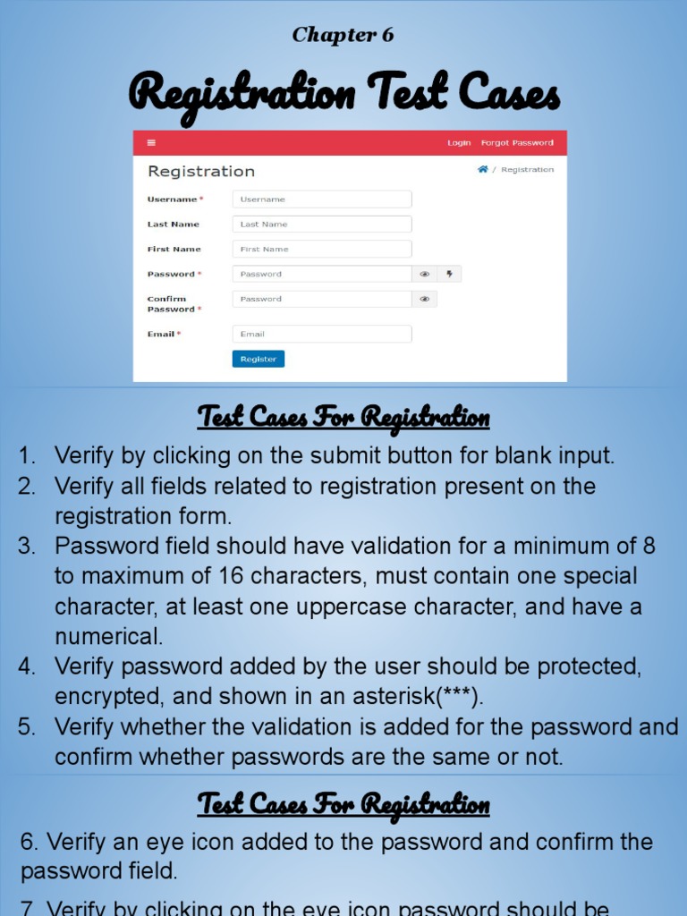 6 - Registration Test Cases | PDF | Password | Internet