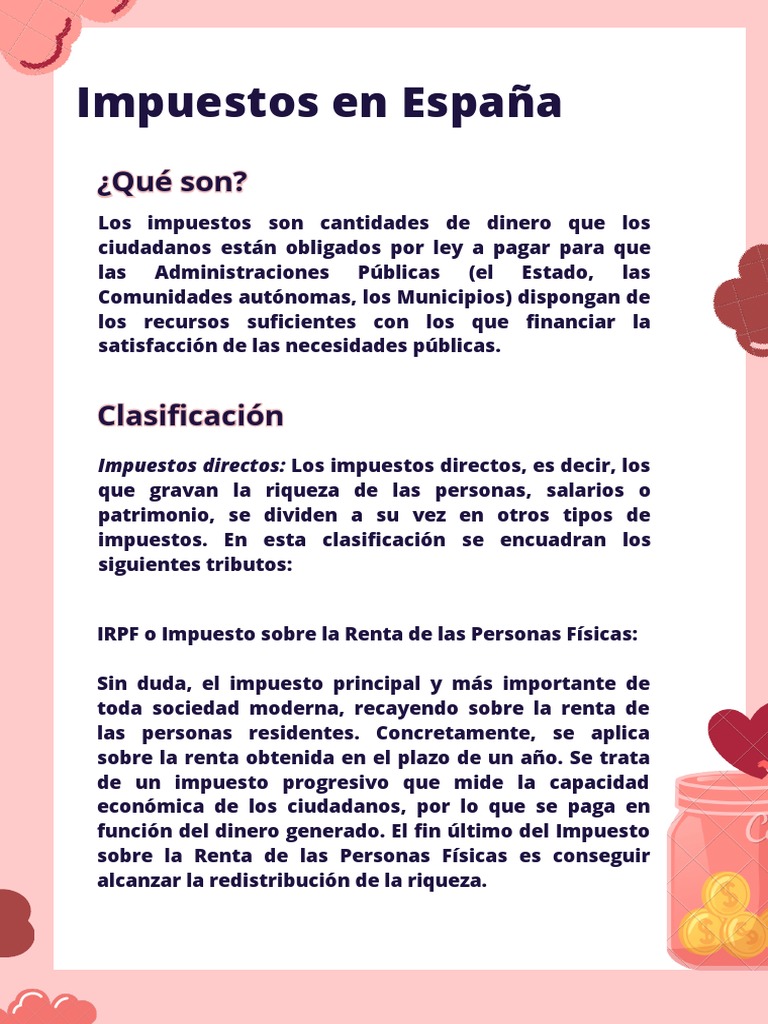 Impuestos en España | PDF | Impuestos | Impuesto sobre la renta