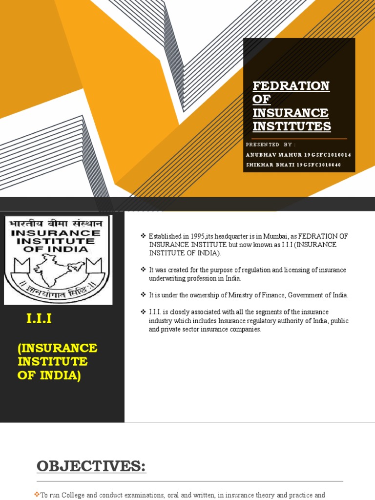 Fedration of Insurance Institutes | PDF | Insurance | Underwriting