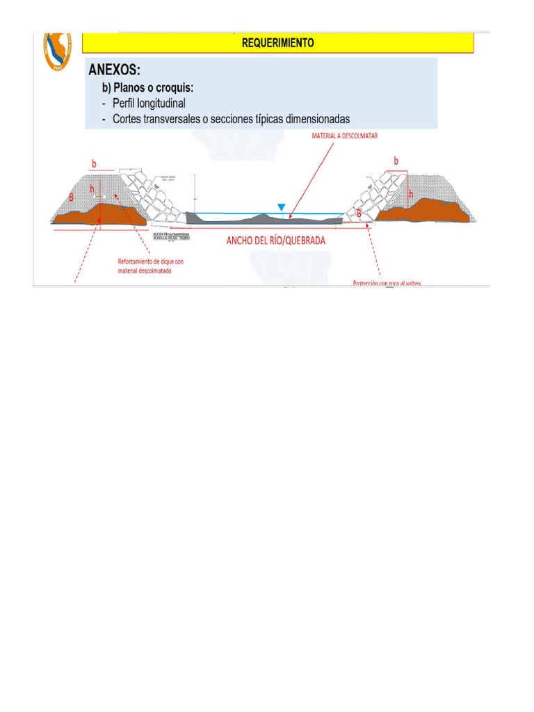 Seccion Descolmatacion Dique y Proteccion Roca Ala Volteo | PDF