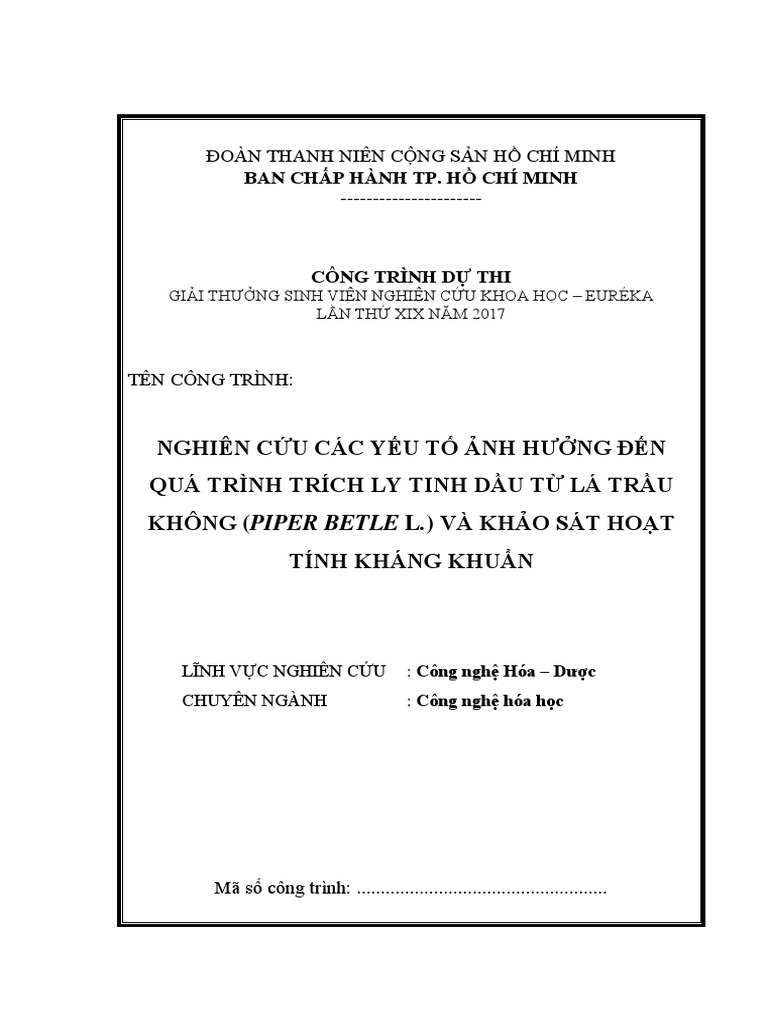 (123doc) - Nghien-Cuu-Cac-Yeu-To-Anh-Huong-Den-Qua-Trinh-Trich-Ly-Tinh-Dau-Tu-La-Trau-Khong ...