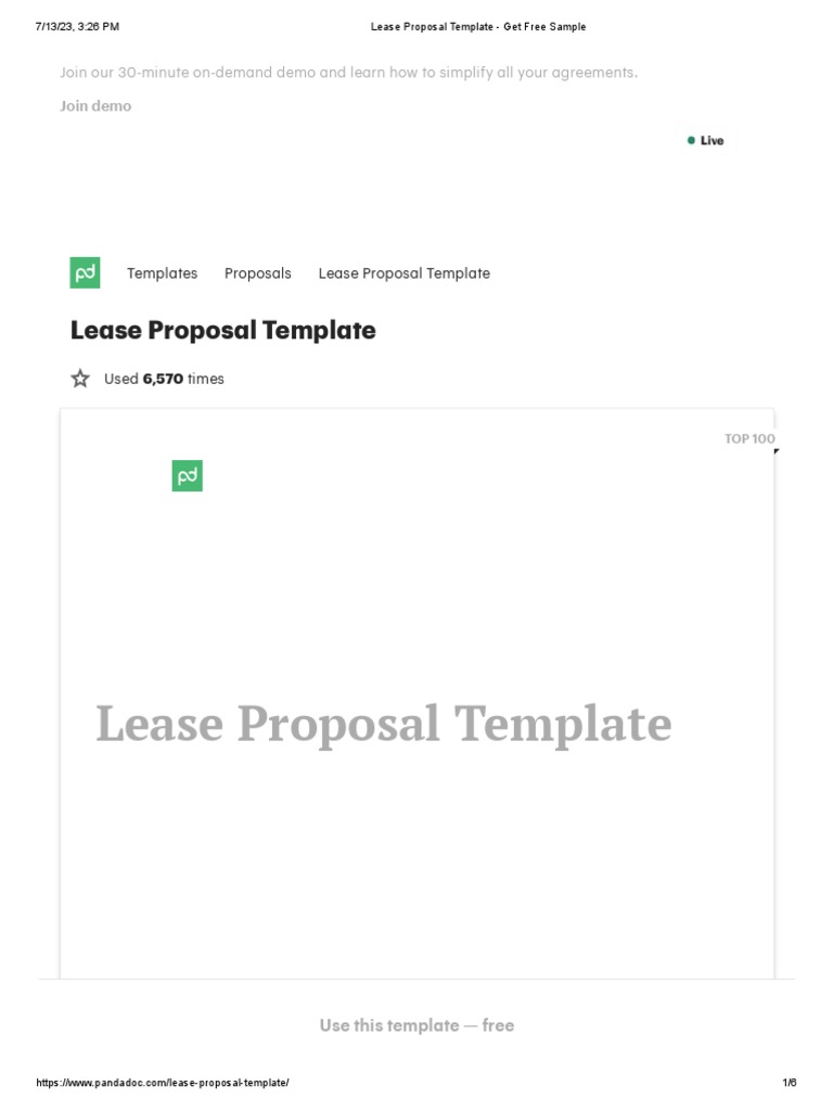 Lease Proposal Template Overview | PDF | Lease | Leasehold Estate