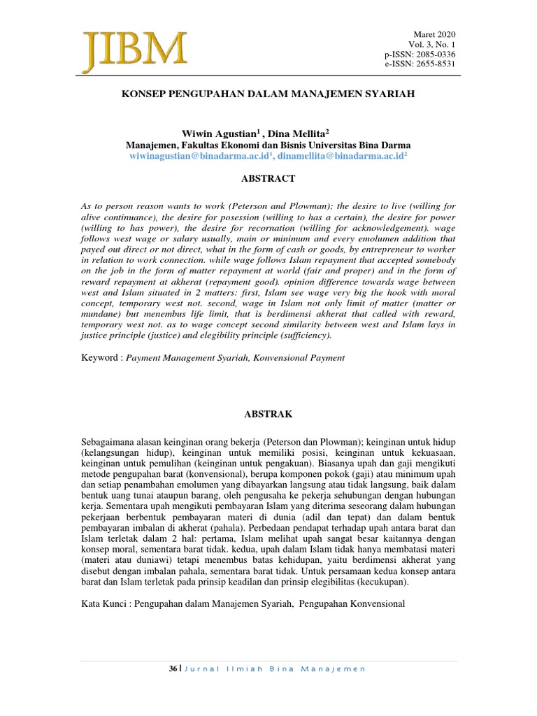 Konsep Pengupahan Manajemen Syariah | PDF