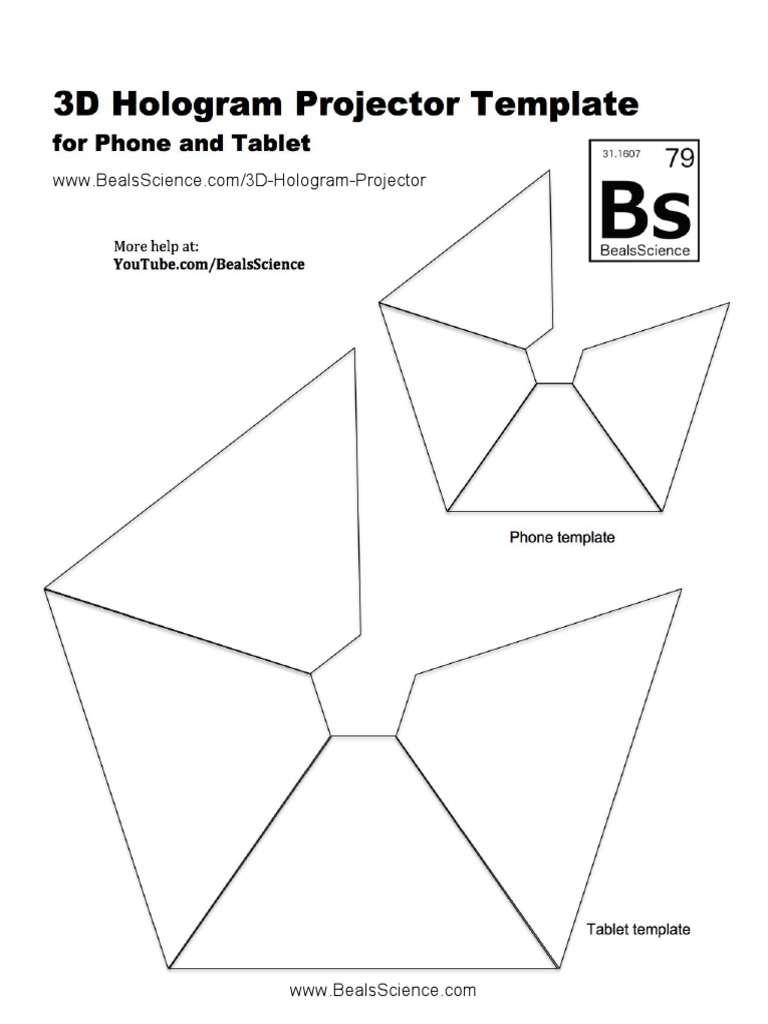 3D Hologram Projector Template For Phone or Tablet | PDF