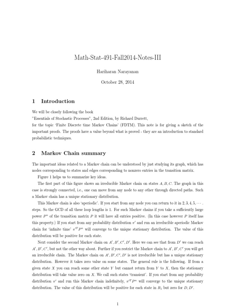 Markovchain Proofs | Download Free PDF | Markov Chain | Eigenvalues And Eigenvectors