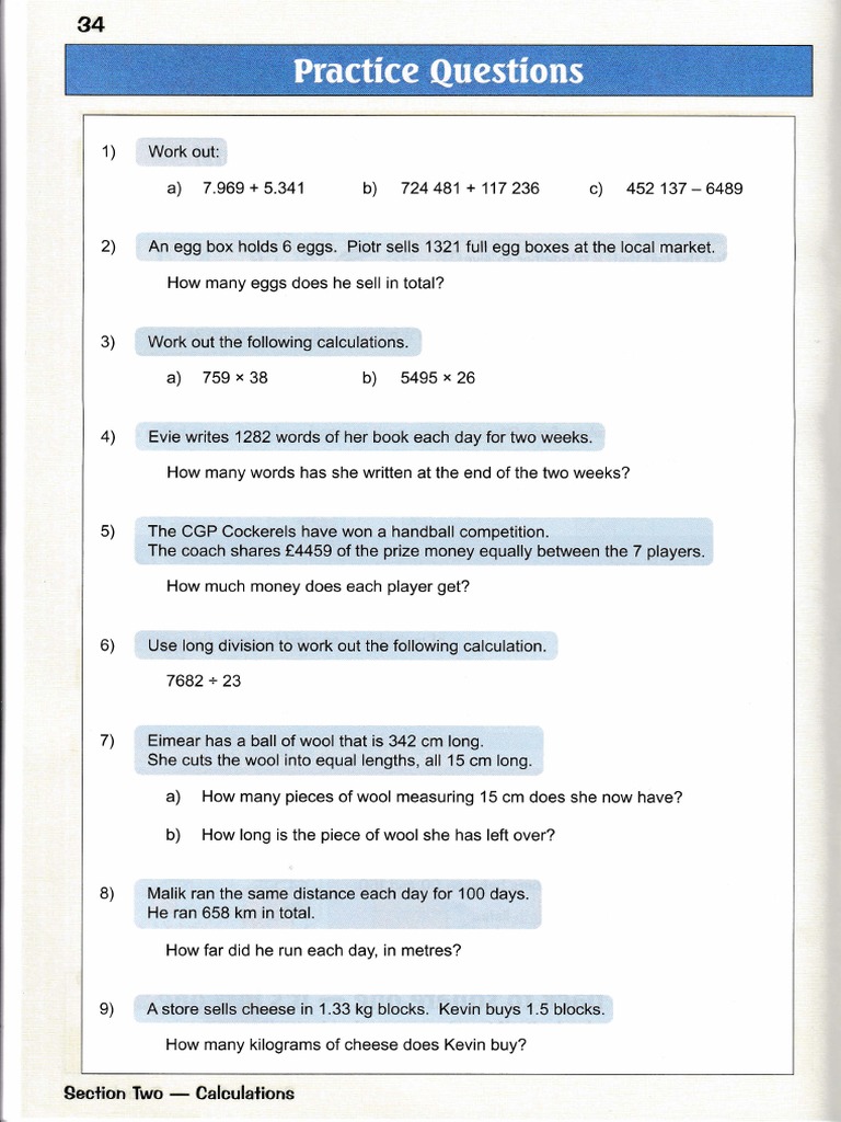 KS2 Maths Revision Exercises | PDF | Teaching Methods & Materials