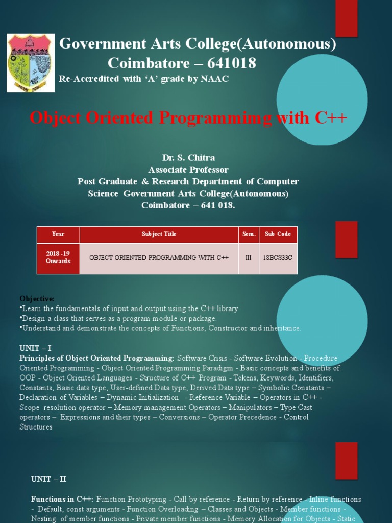 CPP PPT Best | PDF | Parameter (Computer Programming) | C++